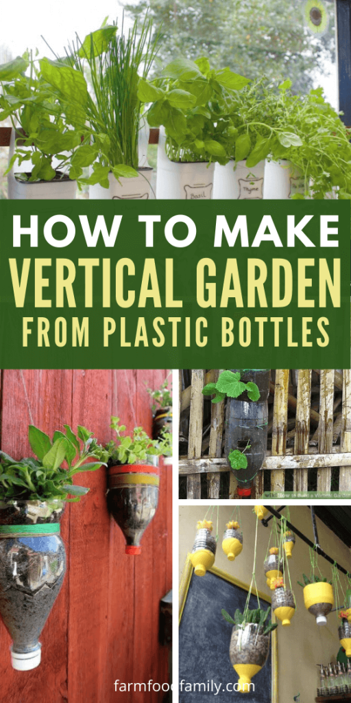 41+ Clever Plastic Bottle Vertical Garden Ideas - FarmFoodFamily