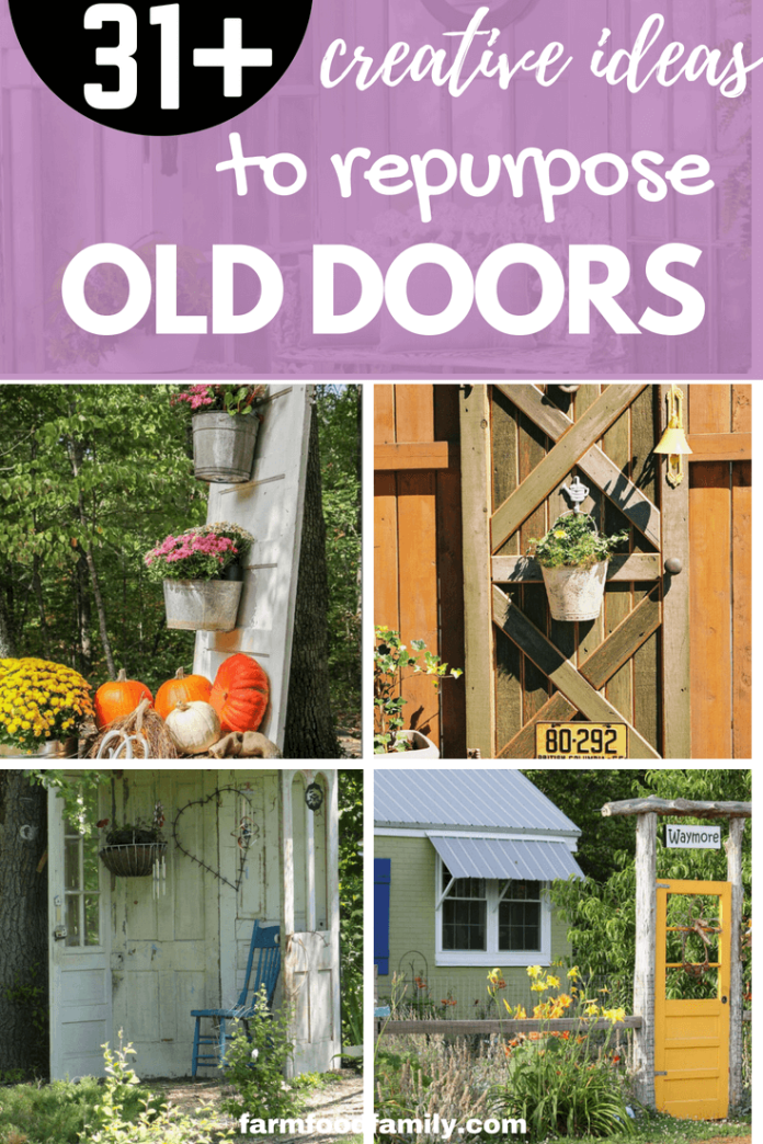 31+ Creative Repurposed Old Door Ideas & Projects For Your Backyard