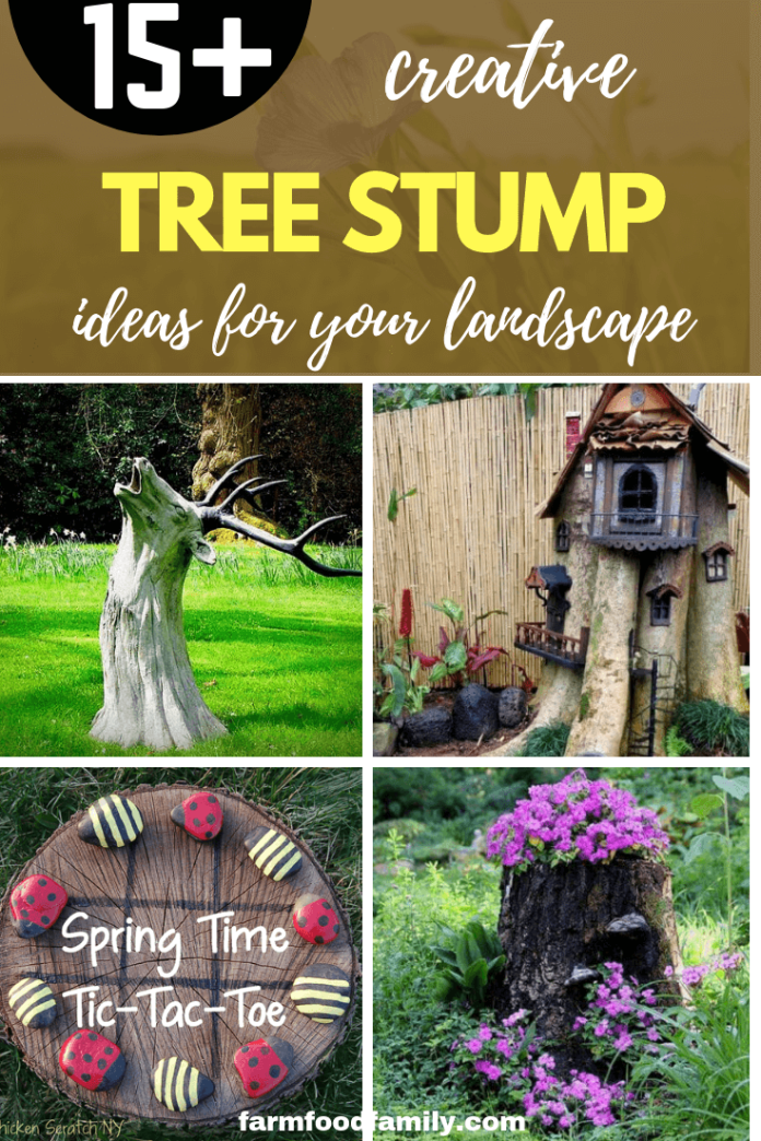41+ Creative Wood Log and Tree Stump Decorating Ideas