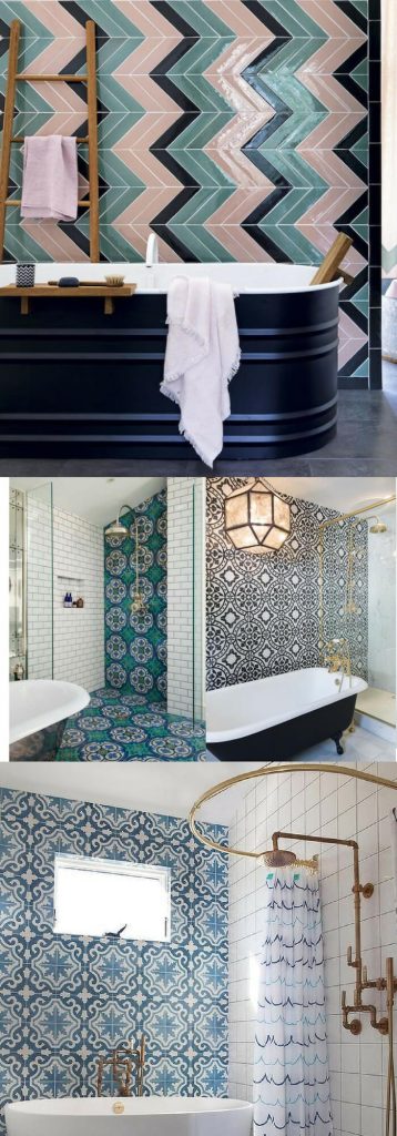 7+ Unique Wall Tile Ideas For Bathroom Design - FarmFoodFamily