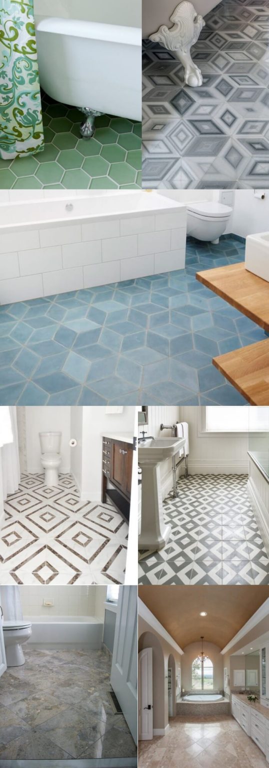 10+ Unique Bathroom Floor Tile Designs & Ideas For 2024