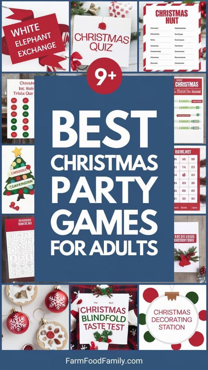9+ Best Christmas Party Games For Adults 2025- FarmFoodFamily