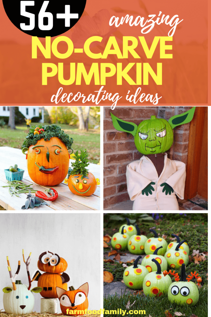 56+ Amazing No-Carve Pumpkin Decorating Ideas - FarmFoodFamily