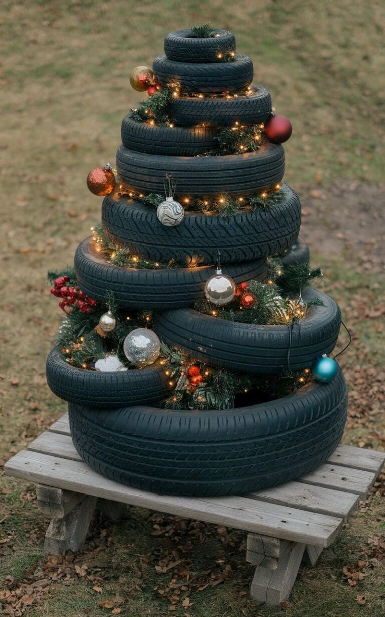 20+ Best Recycled Tire Christmas Decoration Ideas For 2026