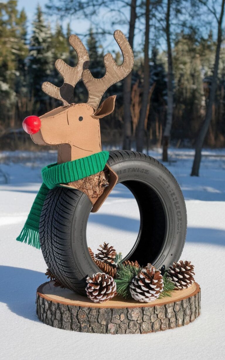 20+ Best Recycled Tire Christmas Decoration Ideas For 2025
