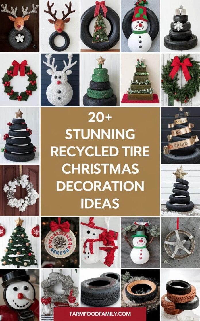 20+ Best Recycled Tire Christmas Decoration Ideas For 2026