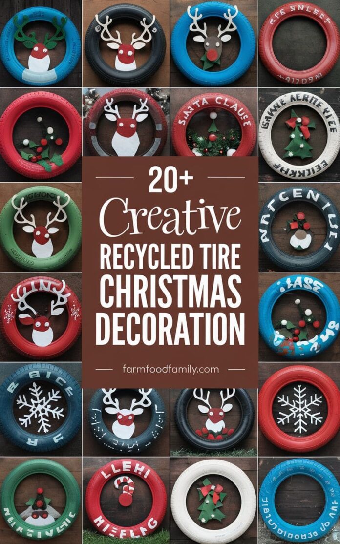 20+ Best Recycled Tire Christmas Decoration Ideas For 2026
