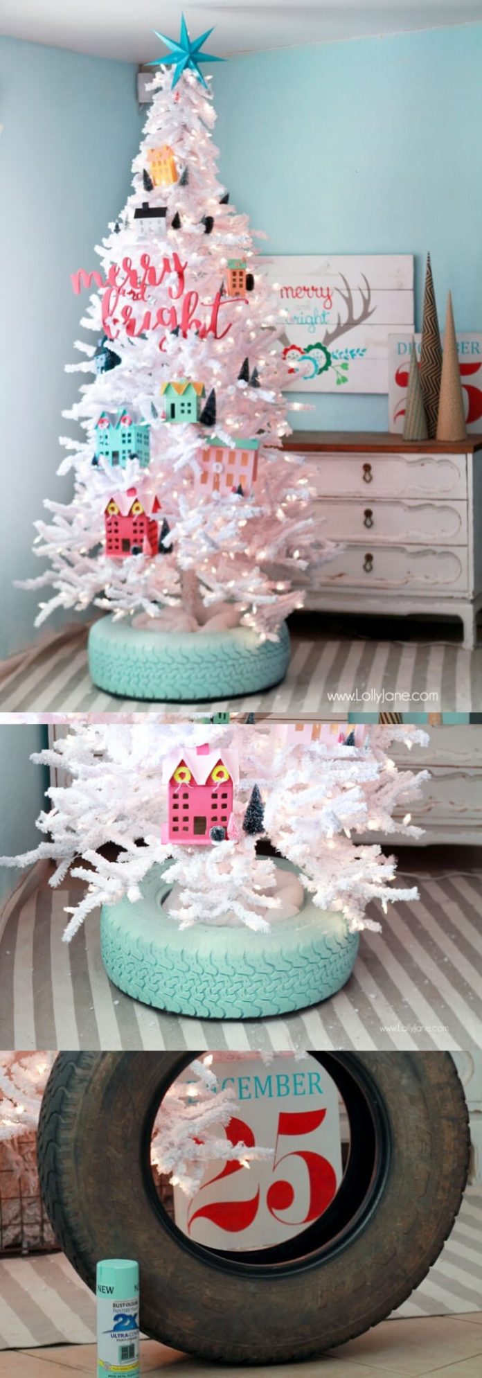 13 Best Recycled Tire Christmas Decoration Ideas For 2024