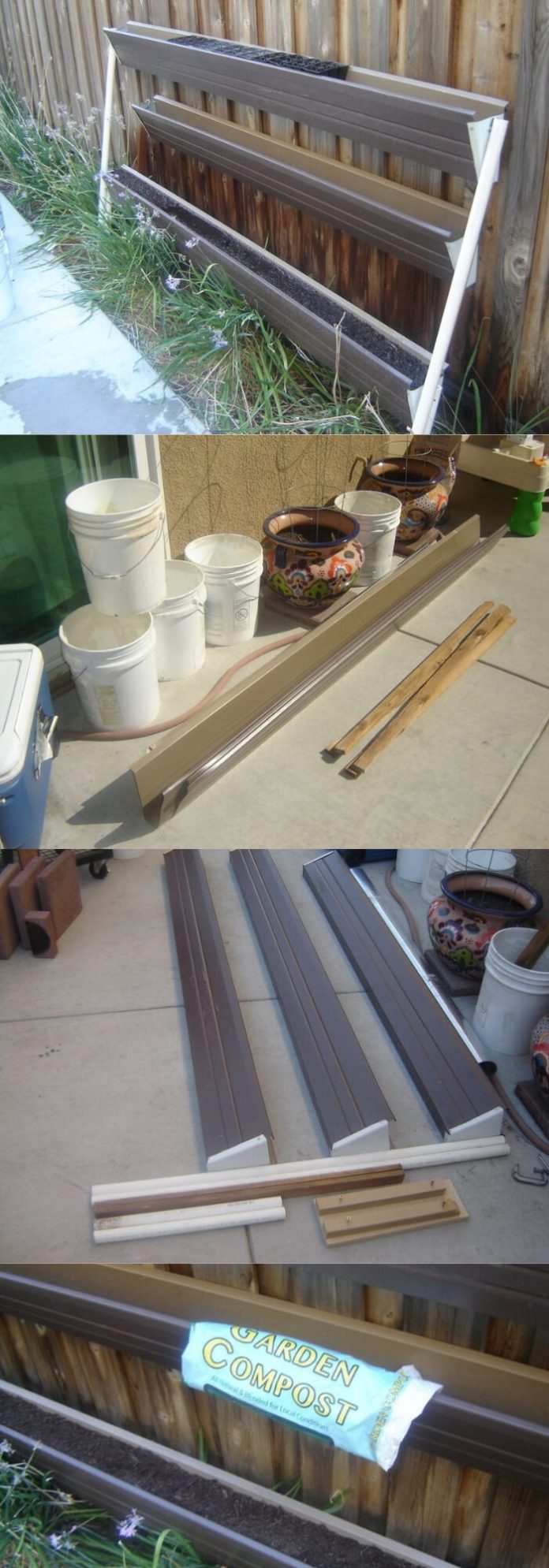 26+ Best DIY Vertical Rain Gutter Garden Ideas For Small Spaces