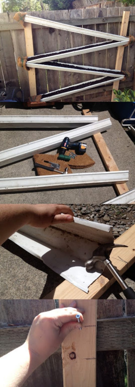 26+ Best DIY Vertical Rain Gutter Garden Ideas For Small Spaces