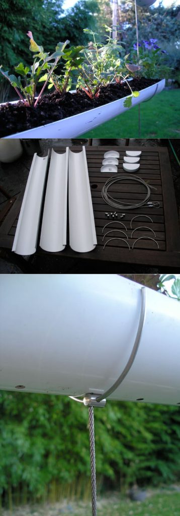 26+ Best DIY Vertical Rain Gutter Garden Ideas For Small Spaces