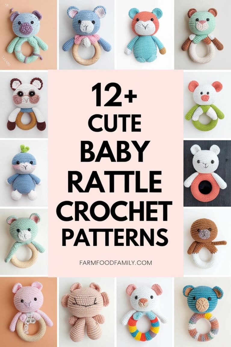Baby Rattle Free Crochet Patterns - FarmFoodFamily