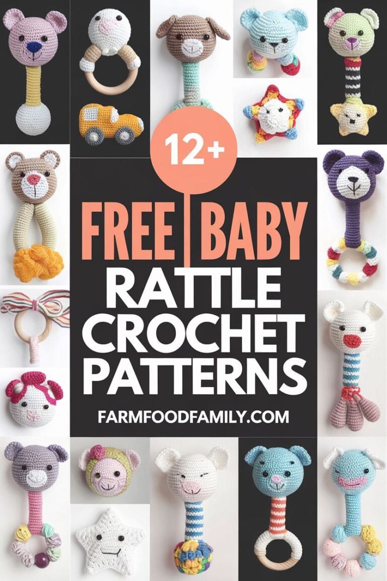 Baby Rattle Free Crochet Patterns - FarmFoodFamily