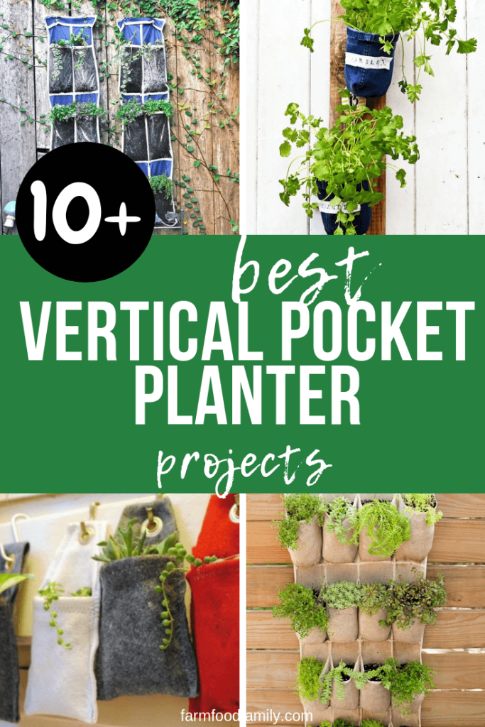 10+ Awesome DIY Vertical Pocket Planter Ideas For Your Garden 2024