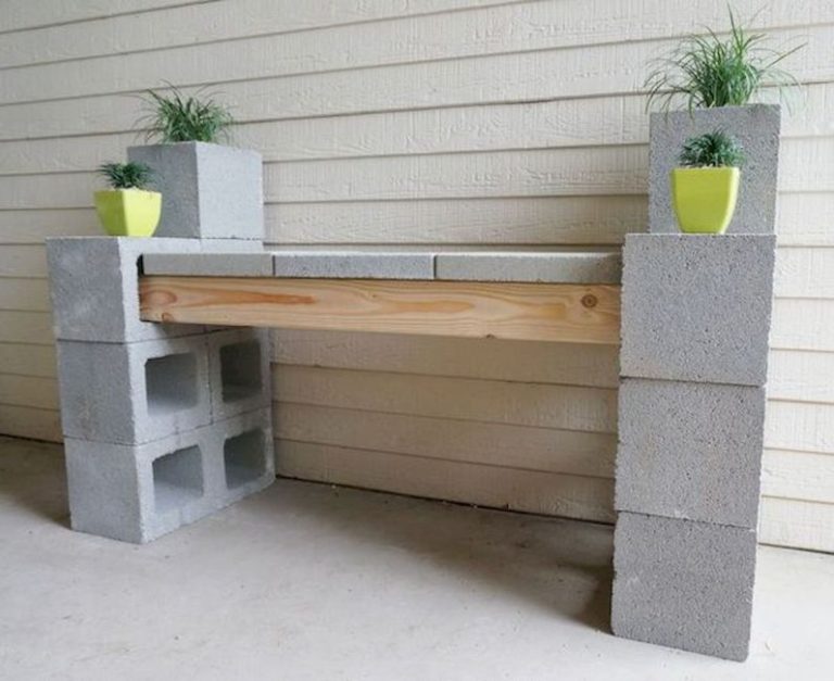 20+ Best Outdoor Cinder Block Bench Ideas & Designs For 2024