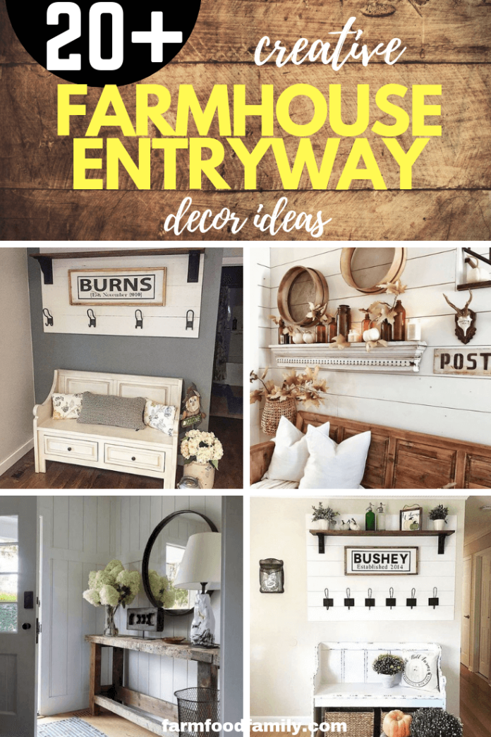 20+ Beautiful Farmhouse Entryway Decor Ideas & Designs For 2024