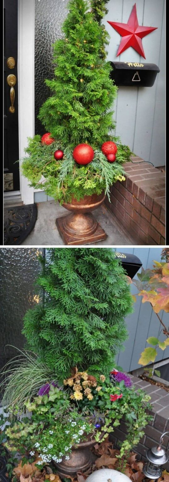 41+ Stunning Outdoor Christmas Planter Ideas That Will Wow Your ...