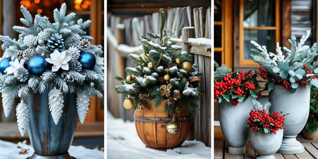 41+ Stunning Outdoor Christmas Planter Ideas That Will Wow Your ...