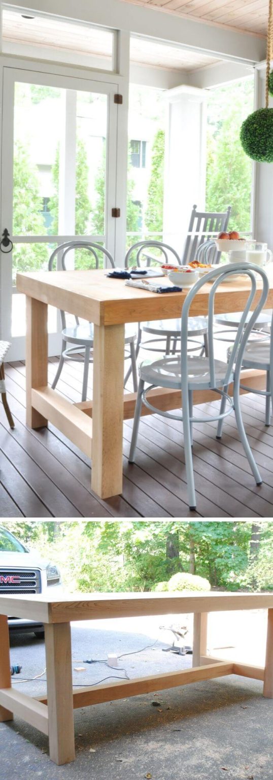 29+ Creative DIY Farmhouse Table Ideas & Designs (With Plans) For 2024