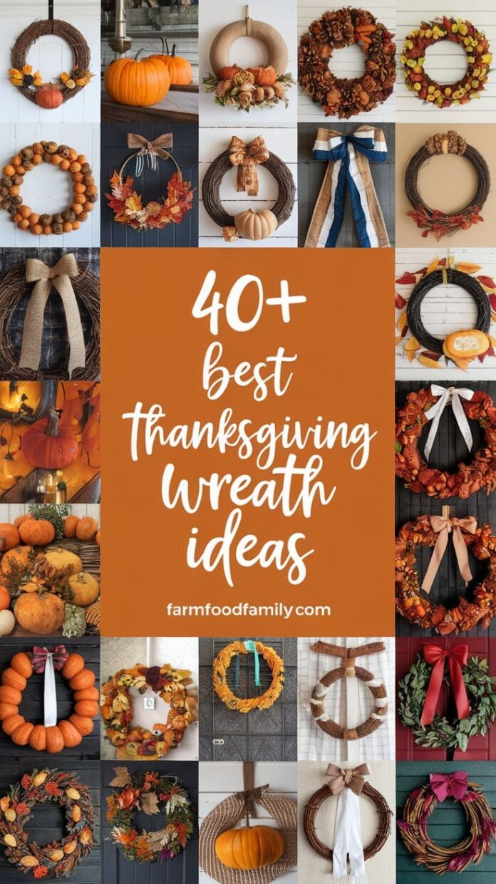 40+ Beautiful Thanksgiving Wreath Ideas for a Festive Touch 2025
