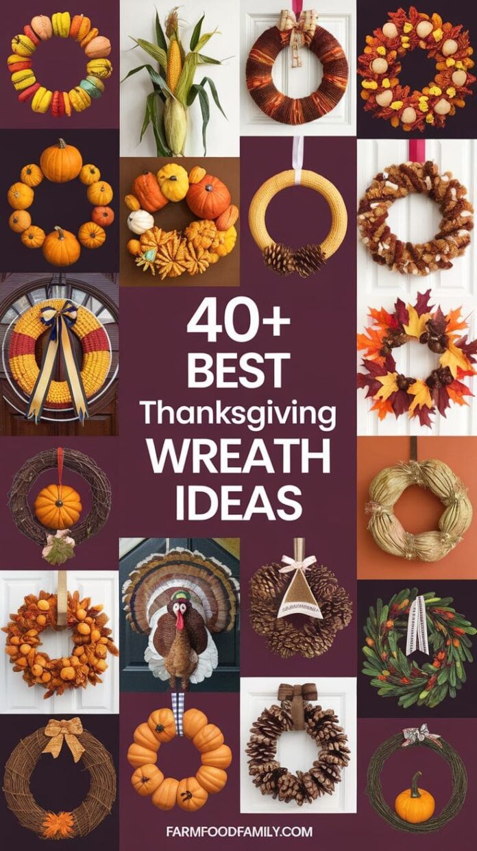 40+ Beautiful Thanksgiving Wreath Ideas for a Festive Touch 2025
