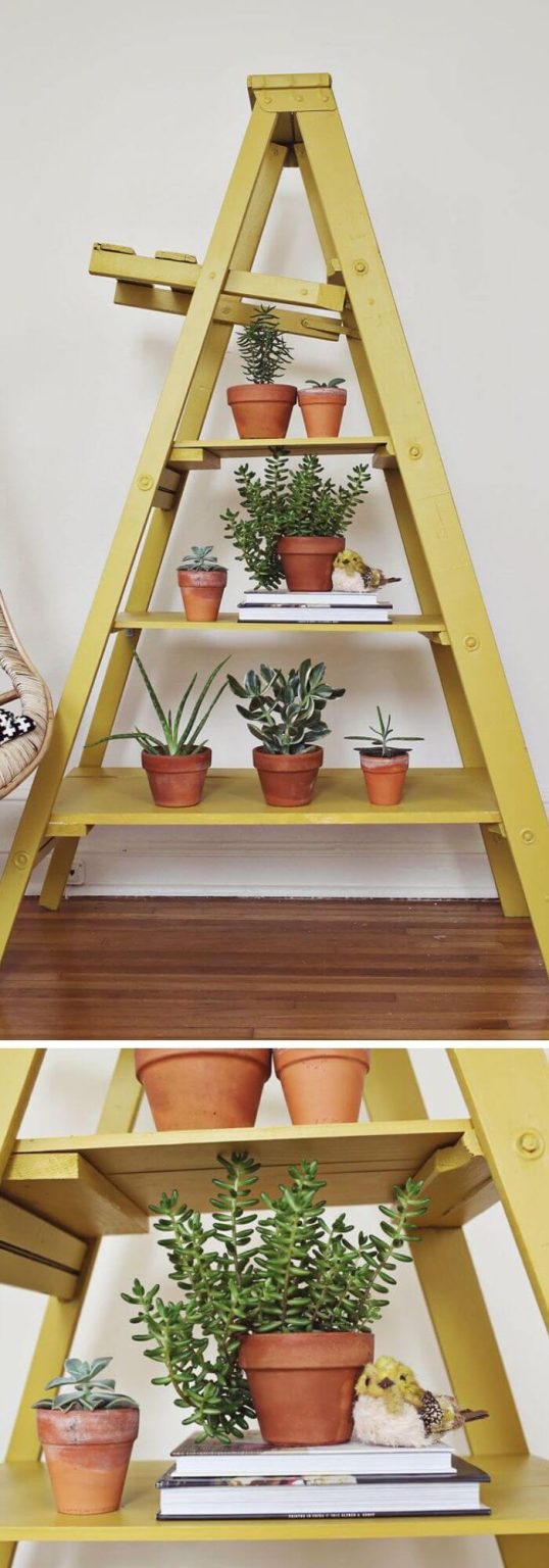 45+ Clever Repurposed DIY Old Ladder Ideas & Designs (With Tutorials)