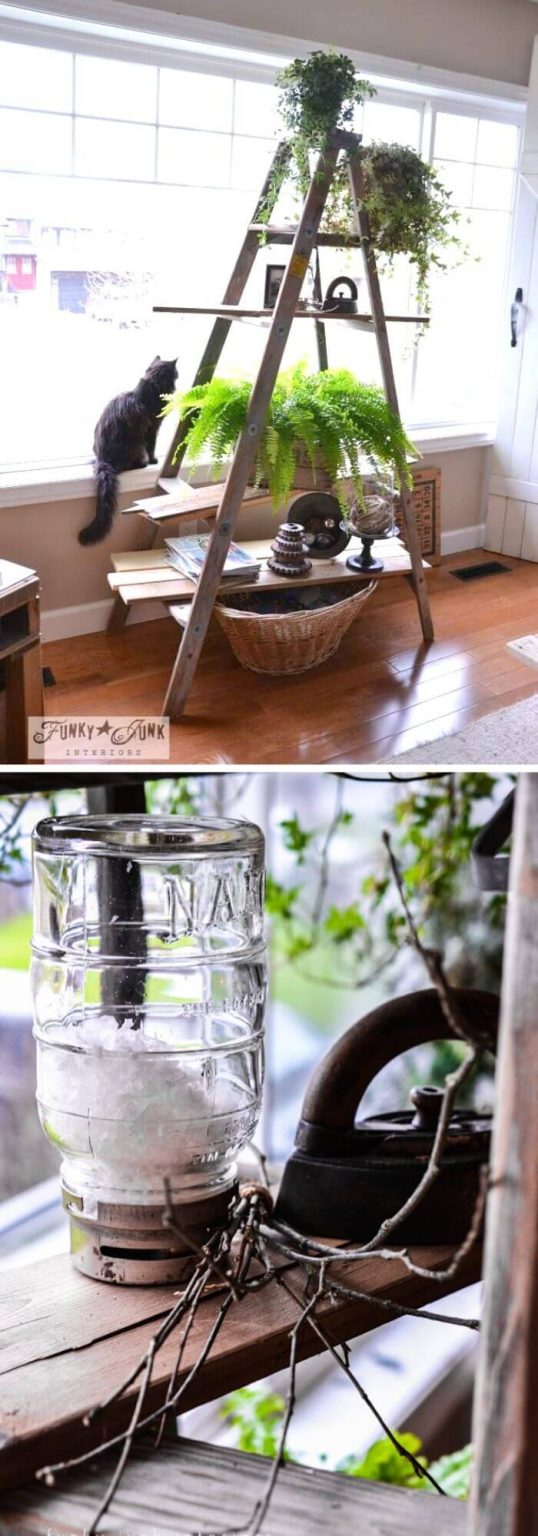 45+ Clever Repurposed DIY Old Ladder Ideas & Designs (With Tutorials)