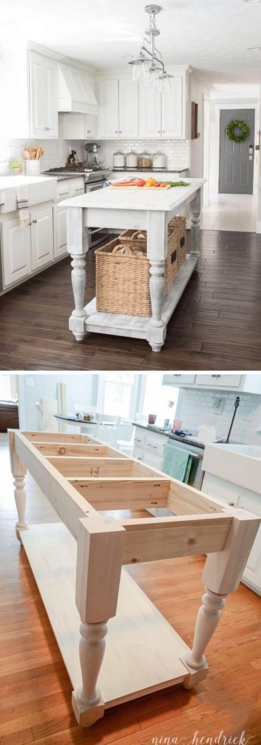 20+ Rustic DIY Kitchen Island Ideas & Designs (With Instructions) For 2024