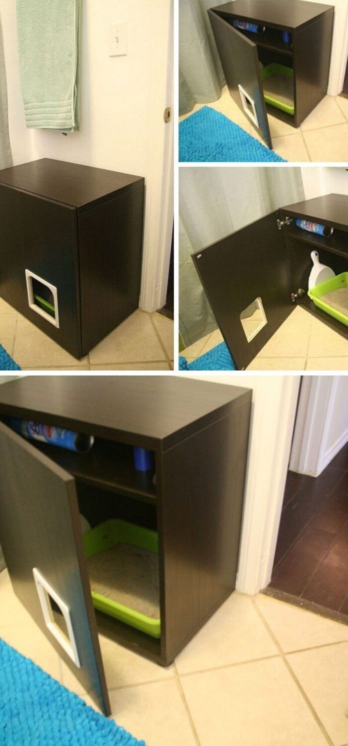 29+ Awesome DIY Ideas and Solutions For Hiding The Litter Box