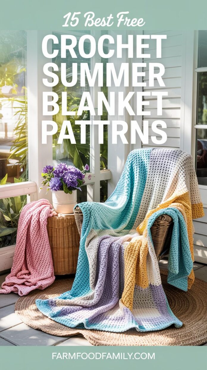15 Best Crochet Summer Blanket Free Patterns for 2025