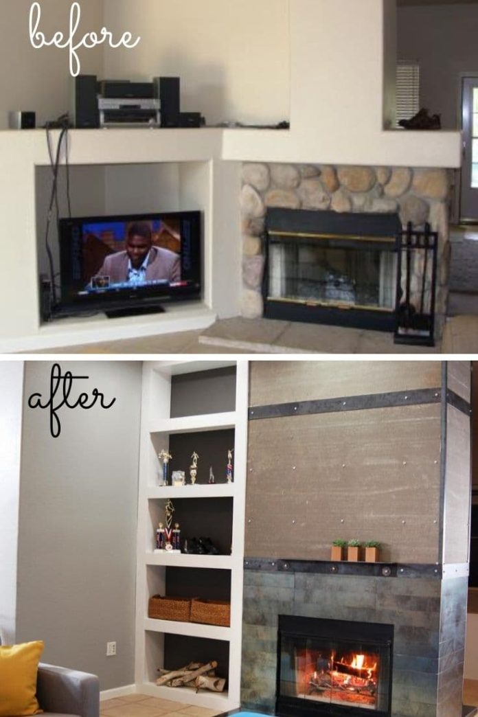 33+ Best Fireplace Remodel Ideas (Before and After) On A Budget In 2024