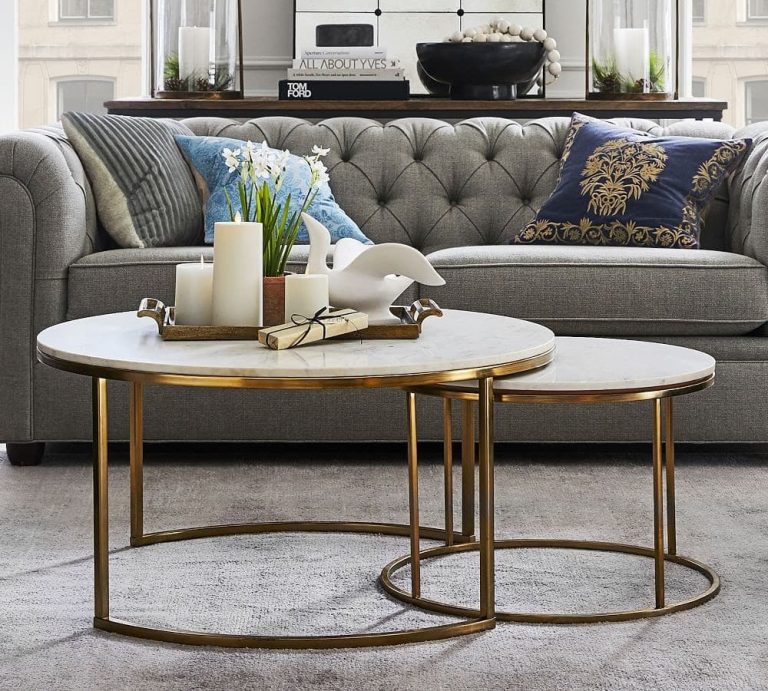 20+ Best Coffee Tables With Nesting Stools (Round, Rectangle, Square)