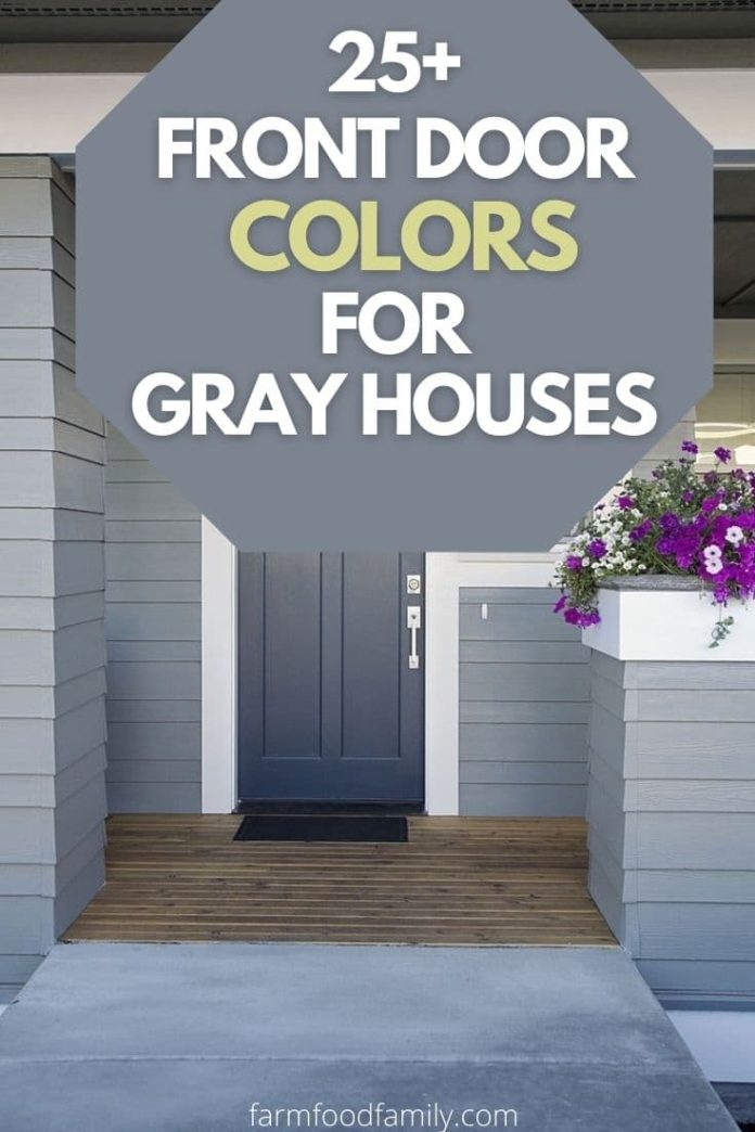 45+ Bold Front Door Colors for Gray House That Will Wow Your Neighbors 2024