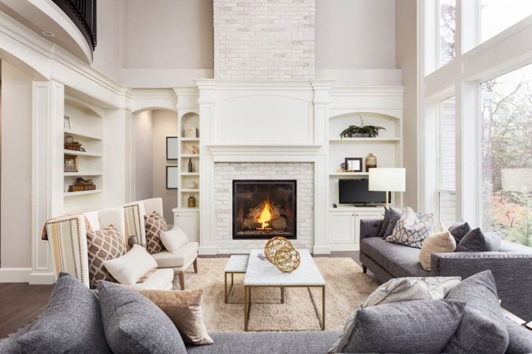 How to Style An Off-Center Fireplace - FarmFoodFamily