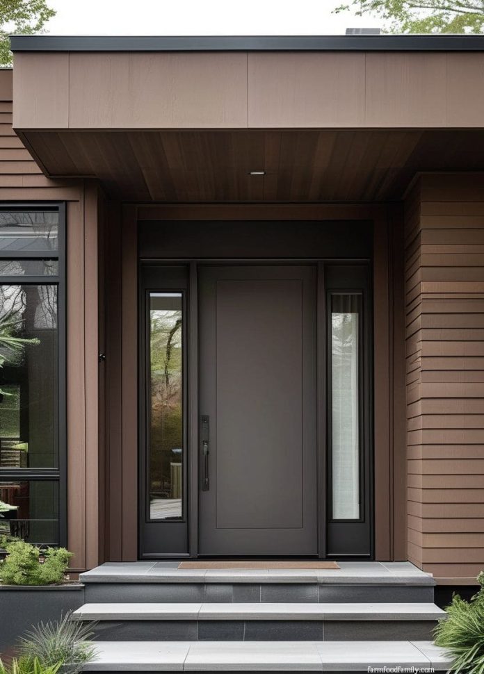 35+ Bold Front Door Colors for Brown Houses That Wow Your Neighbors 2024