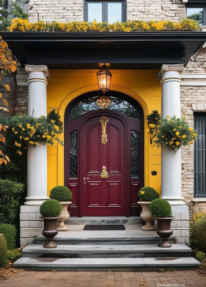 45 Best Front Door Colors For A Yellow House (Ideas and Designs)