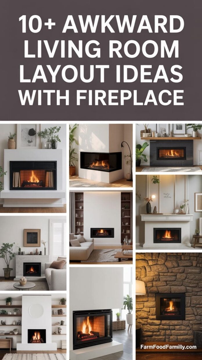10 Awkward Living Room Layout Ideas with Fireplace (2025)