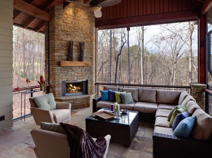 30 Best Screened in Porch with Fireplace Ideas & Designs (2024)