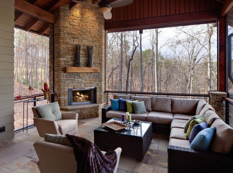 30 Best Screened in Porch with Fireplace Ideas & Designs (2024)