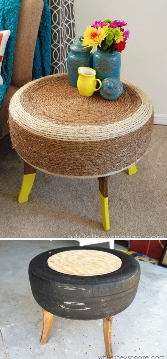 15 DIY Recycled Old Tire Furniture Ideas and Designs (2024)