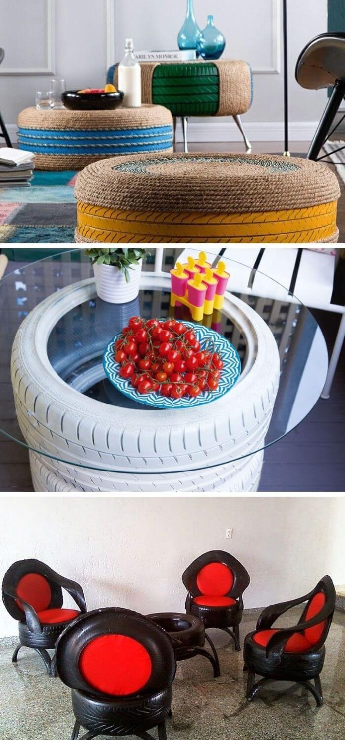15 DIY Recycled Old Tire Furniture Ideas and Designs (2024)