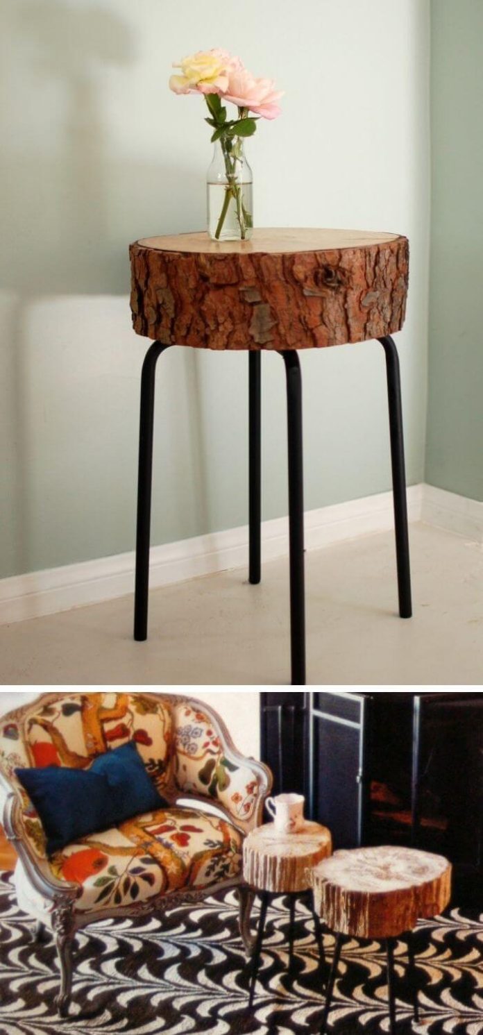 41+ Creative Wood Log and Tree Stump Decorating Ideas