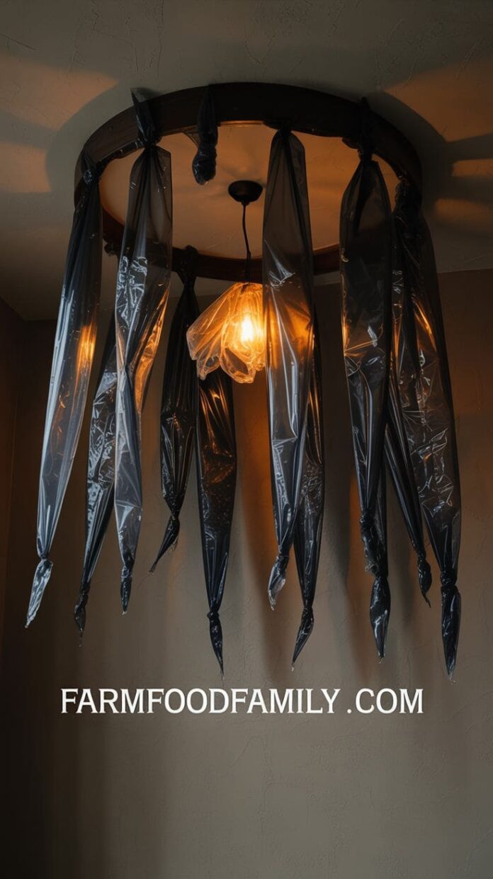 25+ Scary Halloween Decoration Ideas With Trash Bags - FarmFoodFamily