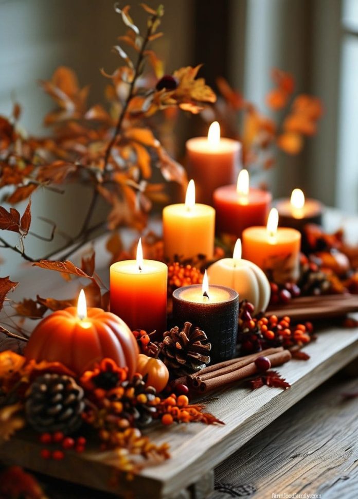 61+ Stunning Fall Candle Decorating Ideas for a Cozy Home Vibe (2024)