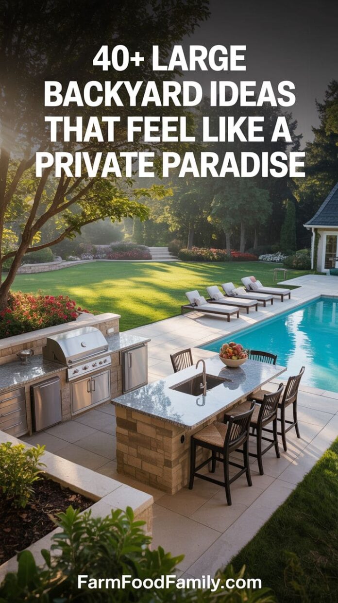Top 40 Large Backyard Ideas - Transform Your Space (2026)