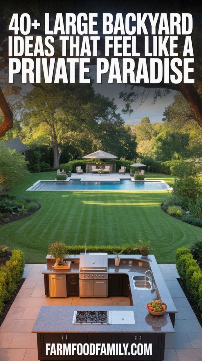 Top 40 Large Backyard Ideas - Transform Your Space (2026)