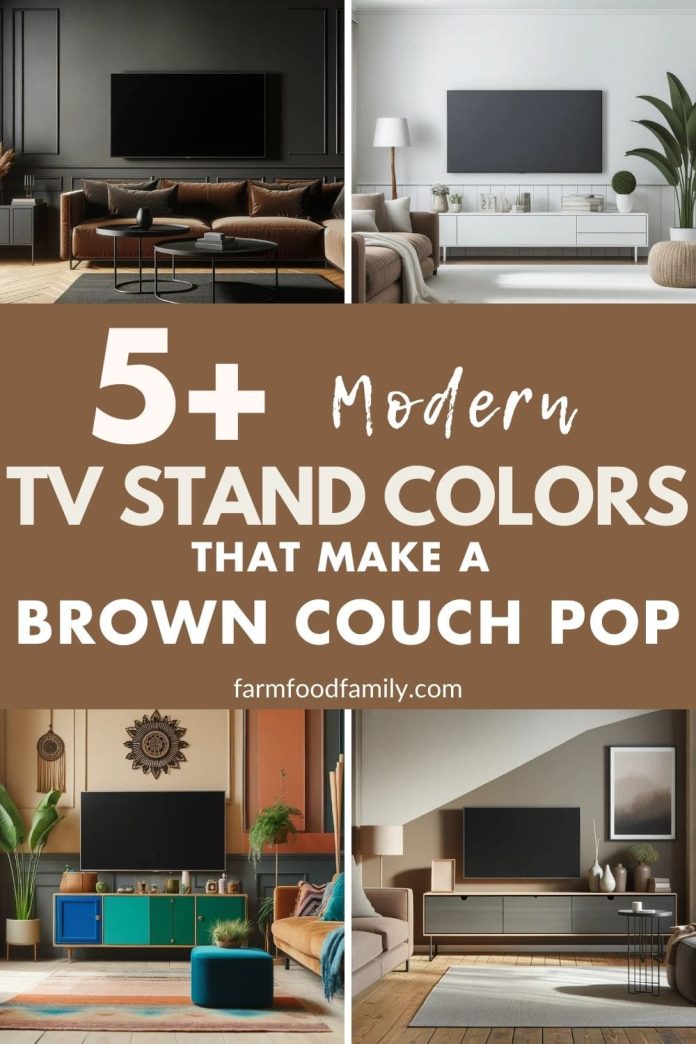 5 Stylish TV Stand Colors to Enhance Your Brown Couch Decor (2024)