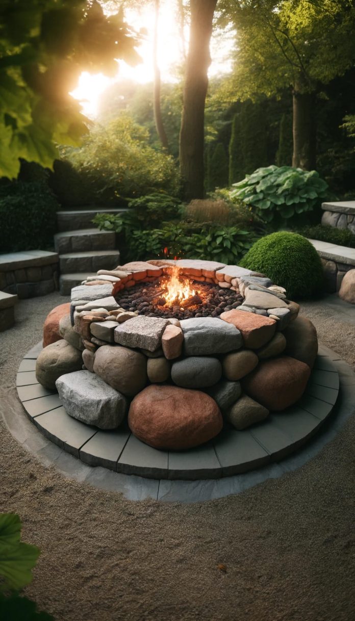 15 Stunning Rock Fire Pit Ideas to Transform Your Backyard (2024)