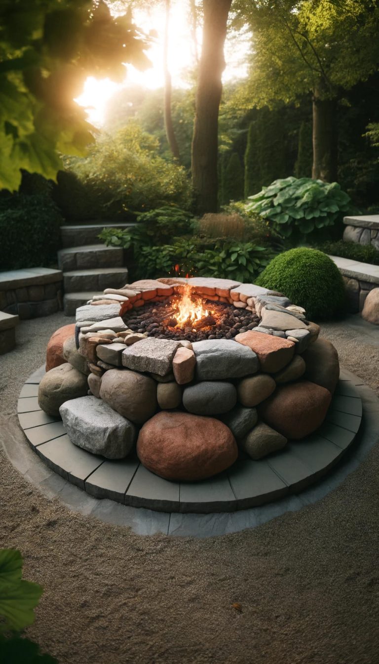 15 Stunning Rock Fire Pit Ideas to Transform Your Backyard (2024)