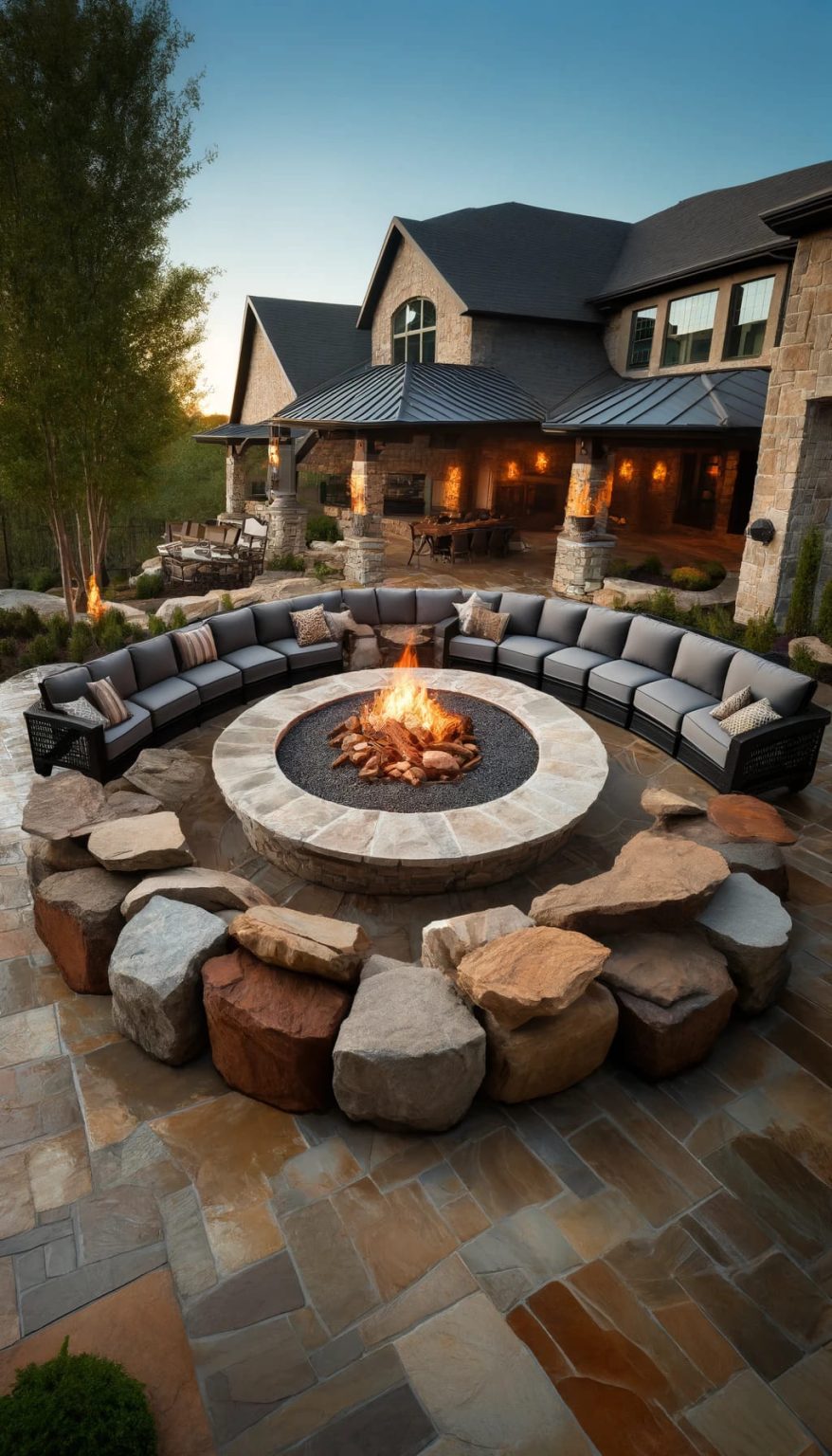 15 Stunning Rock Fire Pit Ideas to Transform Your Backyard (2024)